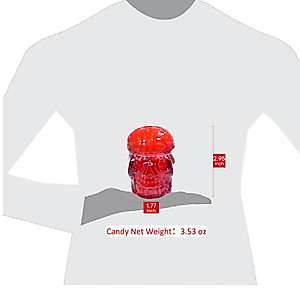 Amos Sour Liquid Candy with Spoon,Skull Sour Slime Candy Dipping Gel Liquid Candy with Strawberry & Blue Razz & Green Apple Flavors(12 Packs)