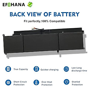 EFOHANA P63NY Laptop Battery Replacement for Dell Latitude 13 7370 E7370 Series Notebook N3KPR XCNR3 0XCNR3 WY7CG G7X14 0G7X14 7.6V 43Wh 5831mAh 6-Cell