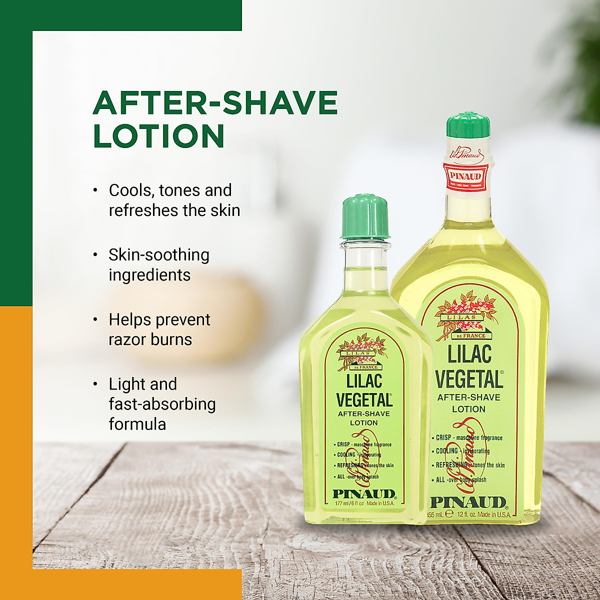 Clubman Pinaud Lilac Vegetal After-Shave Lotion, 6 Fl Oz (Pack of 2)