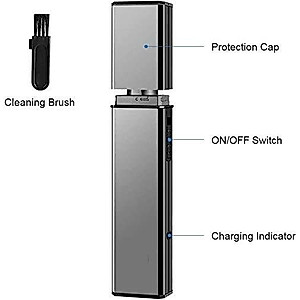 ELORES Ear and Nose Hair Trimmer for Men & Women, 4 in 1 Electric Eyebrow Trimmer Painless Nose Clippers Facial Hair Remover Waterproof with Dual Edge Blades