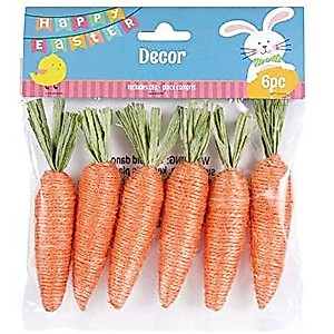 AUS Jute Carrot Easter Decor, 6-ct. Packs