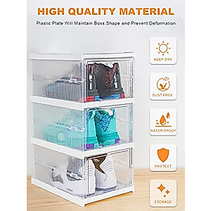 GOJUSO Folding Storage Organizer Box for Hats Baseball Caps Organizer 3-Tier Shoe Rack Hat Rack