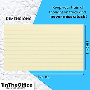 1InTheOffice Index Cards 3 x 5 Ruled Pastel Colored, Assorted 300/Pack