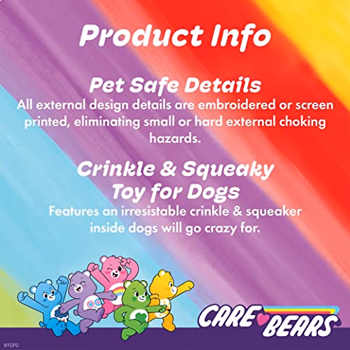 Care Bear for Pets Pet Plush Squeaky Toy Grumpy Bear, 9” with Squeaker Inside and Crinkle Ears | Grumpy Bear for Dogs Squeaky Plush Toy | Collectible Dog Toys (FF19789)