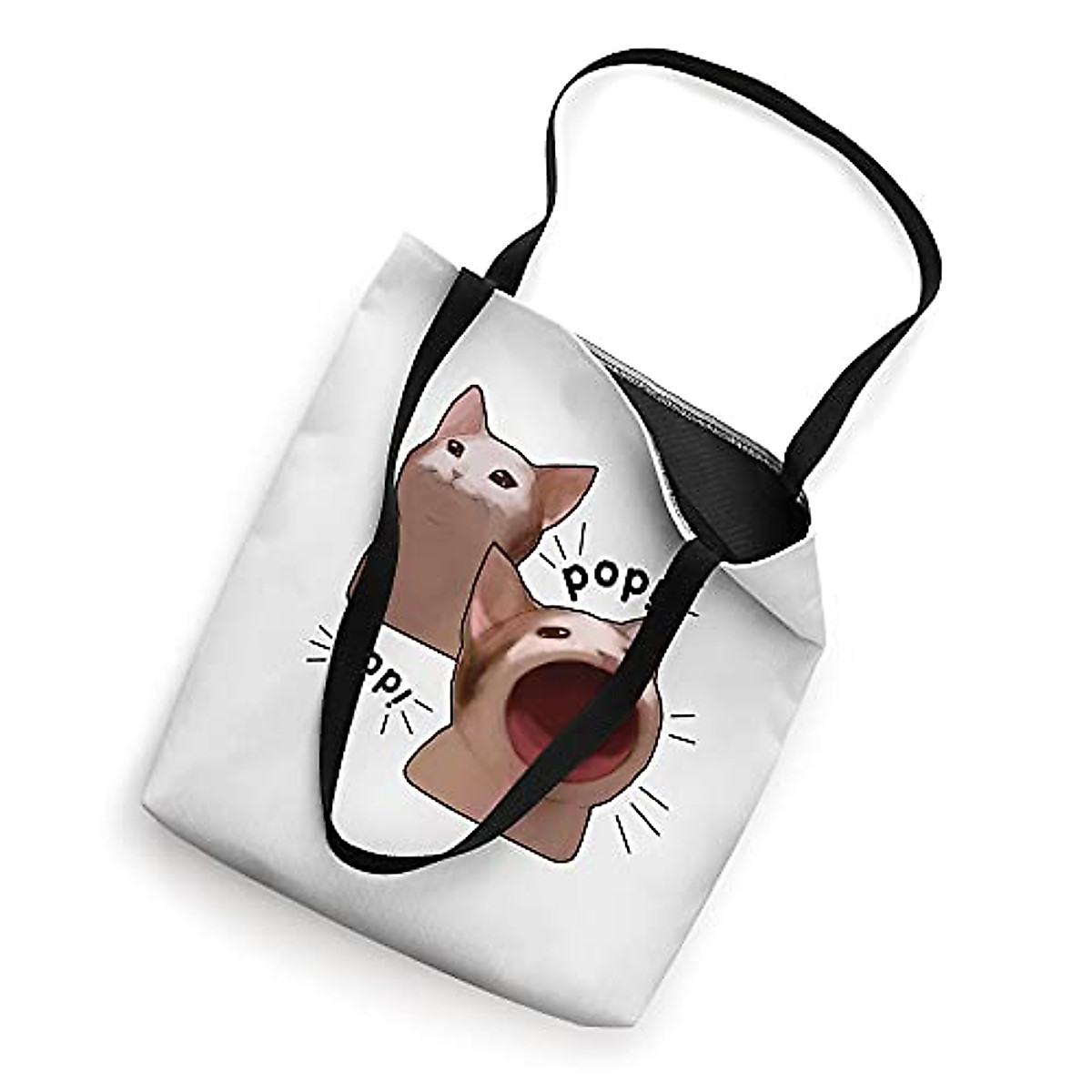Funny Pop Cat Meme Tote Bag