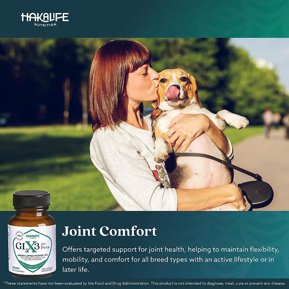 GLX3 Green Lipped Mussel Oil for Dogs | Joint & Hip Comfort Omega-3 Supplement | Ideal for All Dog Breeds and Ages | 1 Month Supply, 60 Soft Chews w/Natural Ingredients