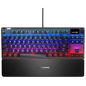 SteelSeries Apex Pro TKL - Mechanical Gaming Keyboard - Adjustable Actuation Switches - OLED Smart Display - Compact Form - English QWERTY Layout - Compact (TKL)