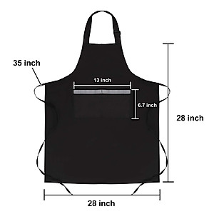 Zihuatailor Waterproof Aprons for Men Dog Grooming Dishwashing, Womens Cooking Apron with Pockets