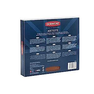 Derwent Artists Color Pencils, 4mm Core, Wooden Box, 48 Count (0700643)