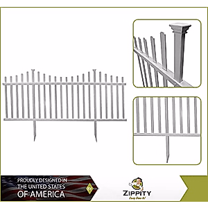 Zippity Outdoor Products ZP19018 (2 Panel) Vinyl Picket Kit, Manchester Fence, White