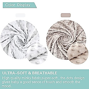 OWLOWLA 2Pack Nursing Pillow Cover White&Khaki Nursing Pillow Covers Set Breastfeeding Pillow Slipcover Fits Naked Nursing Pillow for Baby Boy Girl(White/Khaki)