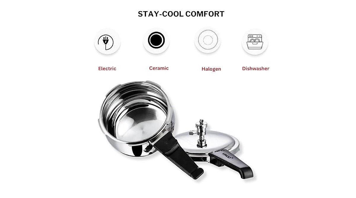 Handi Cooker 6.5L with Glass Lid - Safe, Even Heating, Easy to Clean