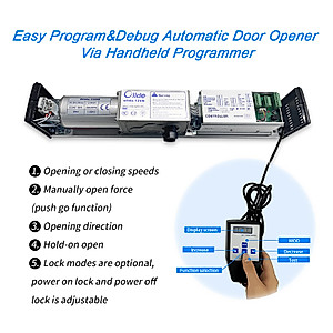Olideauto Automatic Door Closers Triggered by Dog with WiFi Controller+Wireless Pet Detection Sensors,Phone App Control Remotely Automatic Dog Door Opener