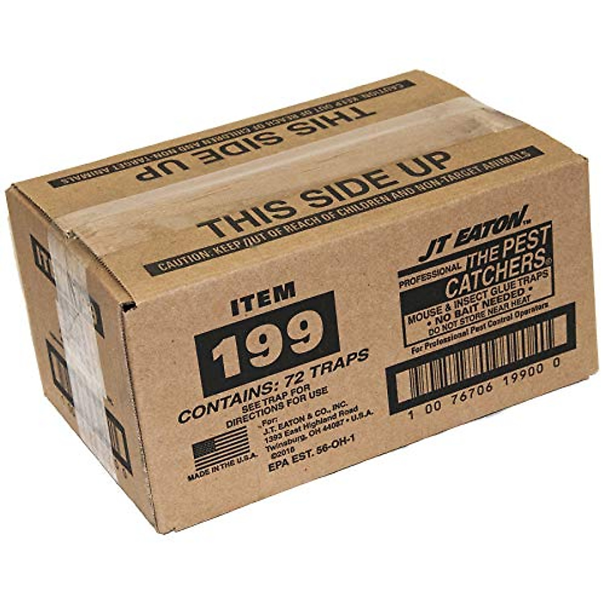 JT Eaton 199 Pest Catchers® Glue Board - 4.875" x 8.5", Non-Poisonous, No-Mess Cleanup, Foldable Tunnel Design