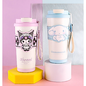 Many Rainbows Cinnamoroll Tumbler Coffee Cup with Cover & Carrying Loop 520ml