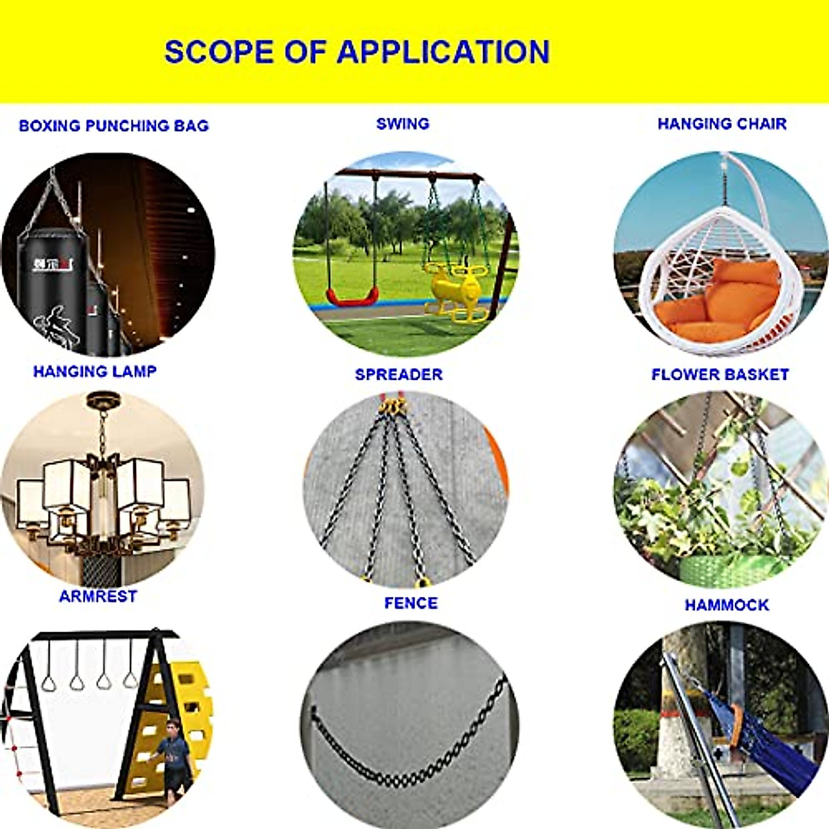 MIKMAYTOO 1000 Lbs Weight Heavy Duty Spring for Heavy Punching Bags Hanging Chair Hammocks Swing Trapeze Yoga (2)