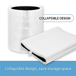 2 Pack 311 Auto Filters Replacement，Compatible with Blueair Blue Pure 311 Auto Air Purifier，2 in 1 HEPASilent and Activated Carbon Filter