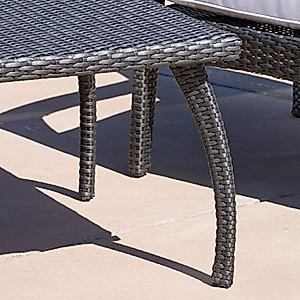 Christopher Knight Home Honolulu Outdoor Wicker Seating Set and Cushions, 4-Pcs Set, Grey