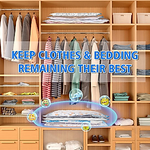 Warmi 30 Pack Vacuum Storage Bags with Electric Air Pump - Vacuum Seal Bags for Clothing Travel - Space Saver Bags for Blanket, Duvets, Pillows, Comforters, Luggage, Home Storage & Organisation