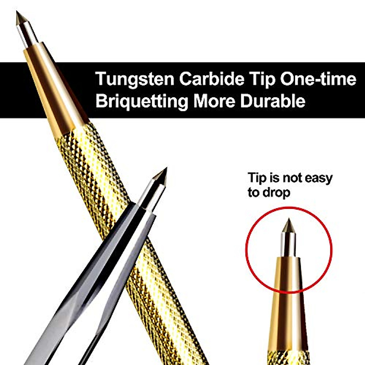AVIDE Tungsten Carbide Tip Scriber, Metal Etching Pen Carve Engraver Scribe Tools for Stainless Steel, Ceramics, Glass, Metal Sheet and Gold/Welding(6 Pack)