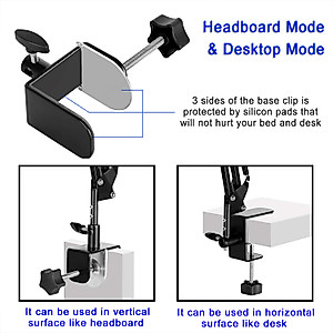 Tablet Stand Adjustable,Foldable Tablet Stand for Bed,Aluminum Universal Flexible Tablet Holder with 360 Degree Rotation Compatible with iPad/iPhoneX/iPad Pro/N-Switch,or Other 4.5~12.9 Inches Devices