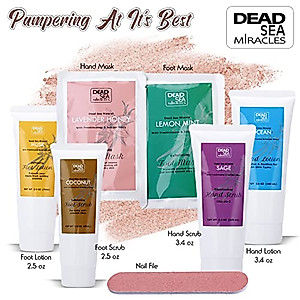 Home Spa Beauty Gift Box for Wife and Girlfriend! Womens Spa Basket - Spa Gift Set with Hand Mask & Foot Peeling Mask for Working Hands Lotion Gift Set. Natural & Organic Spa Treatment Kit for Men & Women.