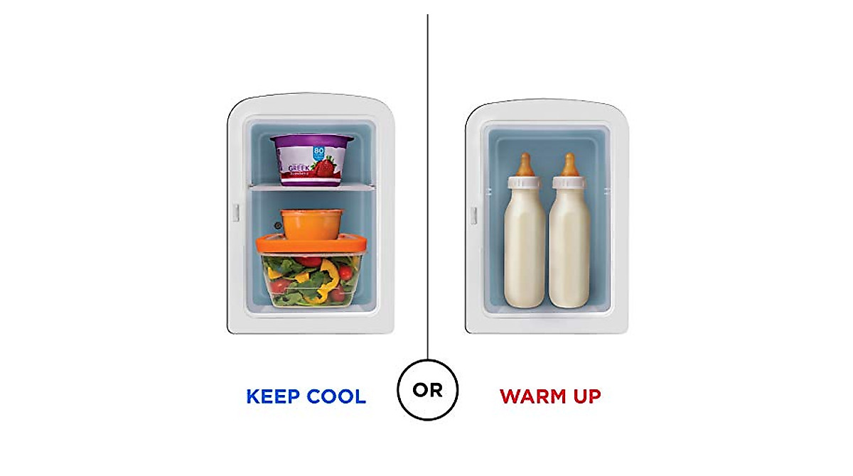 Chefman Portable Mirrored Mini Fridge for Beauty & Travel