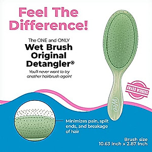 Wet Brush Original Detangling Brush - Natural Marble Jade - All Hair Types - Ultra-Soft IntelliFlex Detangler Bristles Glide Through Tangles with Ease - Pain-Free Comb for Men & Women