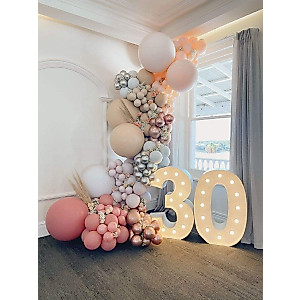 Dusty Pink 18 Inch Big Balloons 18in Dusty Rose Latex Balloons for Baby Shower Birthday Party Decorations 10pcs