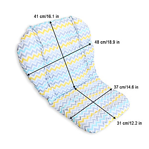High Chair Cushion, High Chair Pad/seat Cushion/Baby High Chair Cushion,Soft and Comfortable,Light and Breathable,Make The Baby More Comfortable(Color Wavy Stripes)
