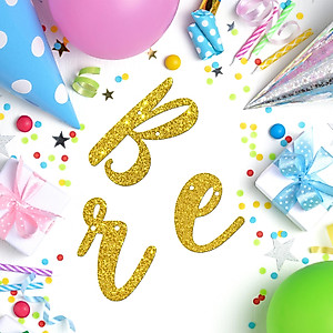 Halodete Bride to Be Banner, Mr & Mrs Wedding Banner, Bridal Shower, Engagement, Bachelorette Party Garland Bunting Decorations - Gold Glitter