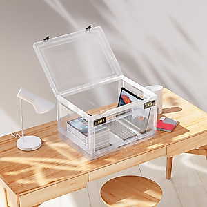 Large Lock Box for Medicines, Food, and Electronic Devices,Ideal for Locking Medications Safe, Files,Documents Organizer,Locked Up Cabinet and Office Storage in One Convenient Container (Clear)