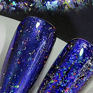 ljhnba Opal Powder Irregular Foil Loose Glitter Pigments Eyeshadow Nail Art Resin Crafts Manicure Chrome Decoration