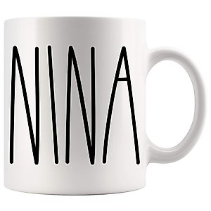Nina Mug, Nina Mug Gifts for Christmas Coffee Cup, Birthday Gift, Mother's Day/Father's Day, Family Coffee Mug For Birthday Present For The Best Nina Ever Coffee Cup 11oz