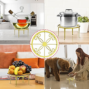 5 Pack Metal Plant Stand for Outdoor Indoor Plants, Heavy Duty Flower Pot Stands Outdoor for Multiple Plant, Rustproof Iron Round Plant Shelf for Planter, Potted Plant Holder for Patio, Lawn & Garden