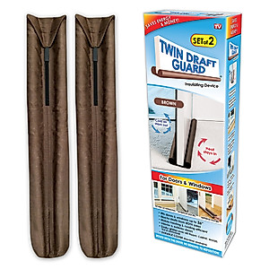 Original Twin Draft Guard Door Draft Stopper, Year Round Insulator, For Summer and Winter Use PATENTED & TRADEMARKED