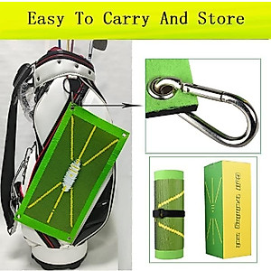 Ujicde Golf Training Mat for Swing Detection Batting, Golf Mat That Shows Swing Path, Analysis Swing Path and Correct Hitting Posture Golf Practice Mat, Golf Training Aid Equipment