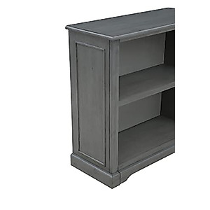 OSP Home Furnishings Country Meadows 2-Shelf Bookcase, Plantation Grey