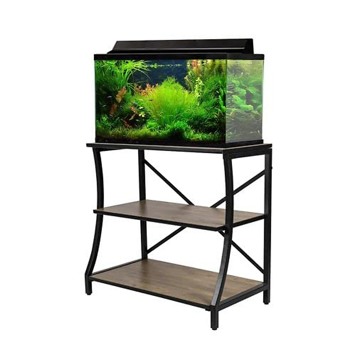 Aquatic Fundamentals 29/37 Gallon Metal/Wood, Aquarium Stand, Console Table, 31" L x 15" W