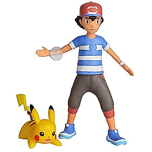 PoKéMoN Action Figure, 4.5"" Battle Action Ash & Pikachu