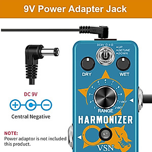 VSN Guitar Harmonizer Effect Pedal Digital Octave Effects Pedals Harmony Pitch Shifter Detune For Electric Guitar Bass Mini Size True Bypass