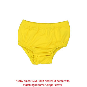 Winnie The Pooh Baby Toddler Girls Fit and Flare Ultra Soft Dress (18 Months, White/Yellow)