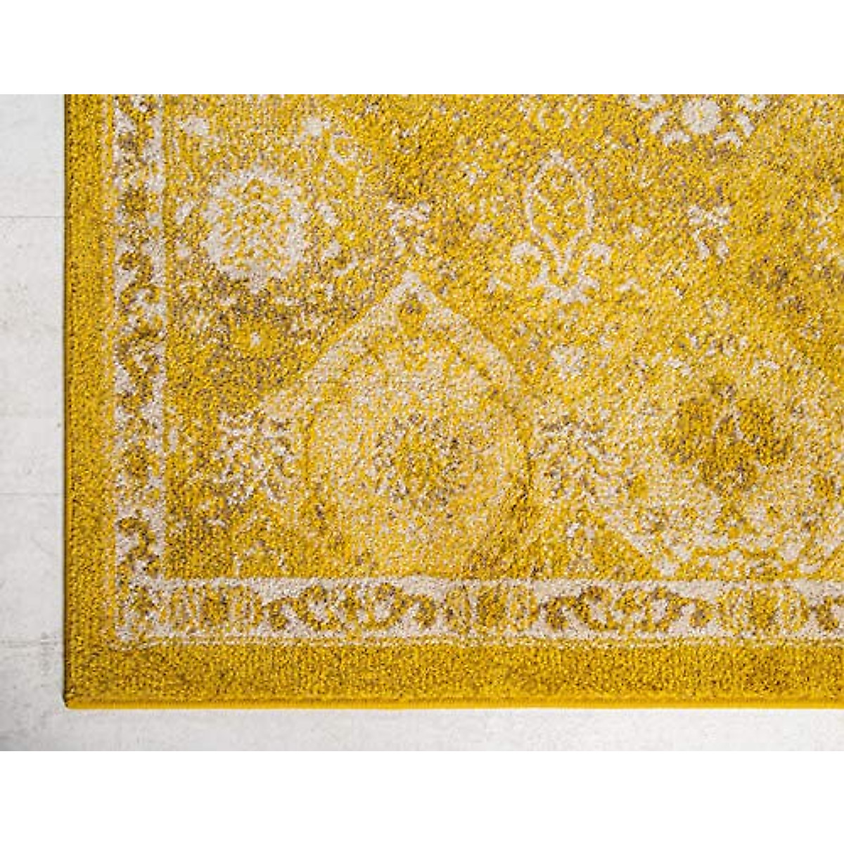 Unique Loom Penrose Collection Area Rug - Blake (8' x 10' Rectangle, Yellow/ Beige)