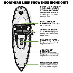 Northern Lites Race Ultralight Running & Racing Snowshoes with Tru Trak Binding, Yellow