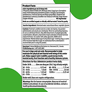 Pet Wellbeing Old Friend for Senior Dogs & Cats - Vet-Formulated - Aging Immune System & Joint Mobility Support in Older Pets - Natural Herbal Supplement 4 oz (118 ml)