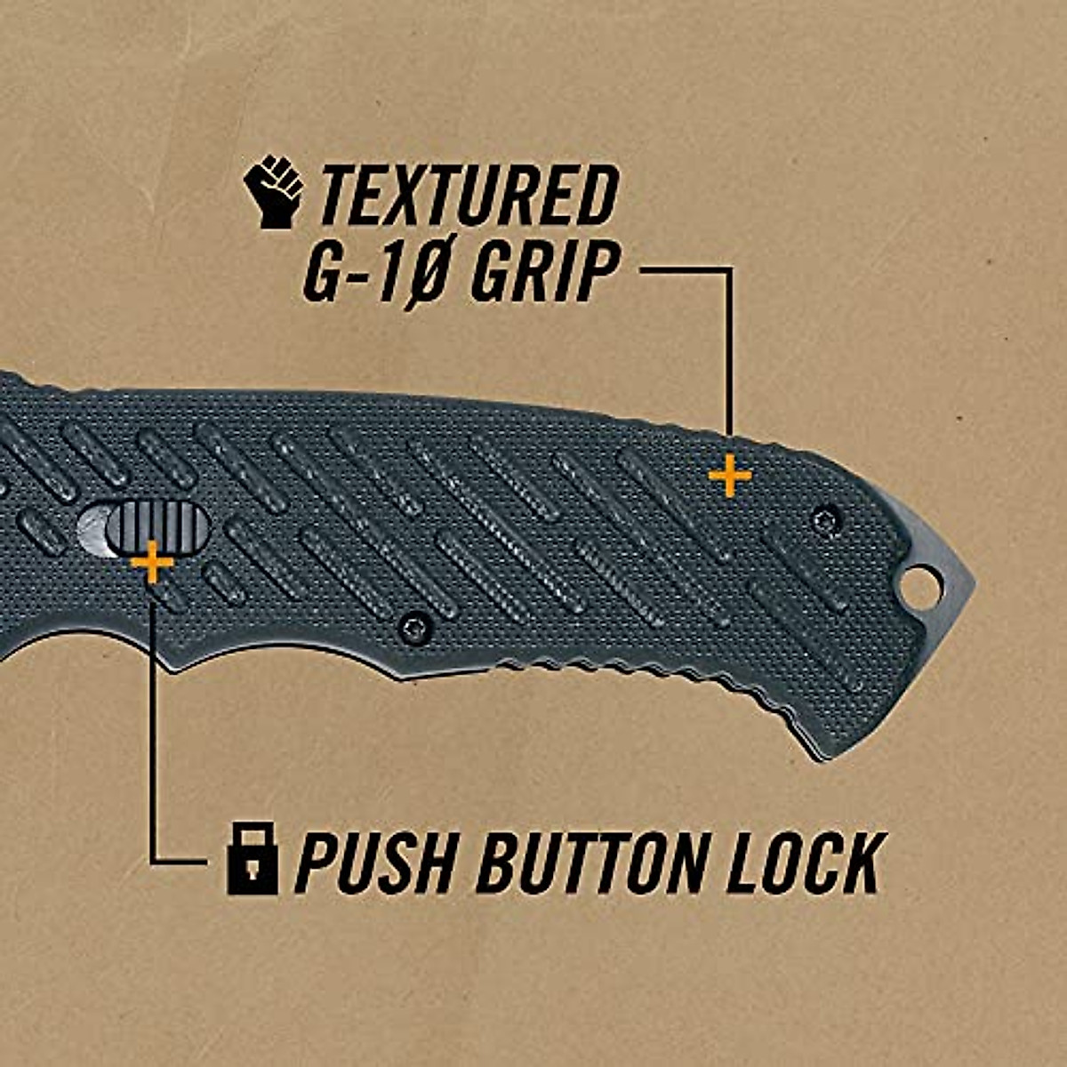 Gerber Gear 30-000118N 06 FAST Knife, Folding Tactical Serrated Edge Tanto Knife, Black