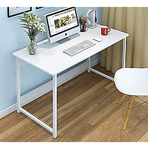 TOPYL 39inch Computer Desk with Bookshelf,Modern Sturdy Writing Desk - Family Workstation with 2 Tier Shelves,Simple Style Desk for Home Office