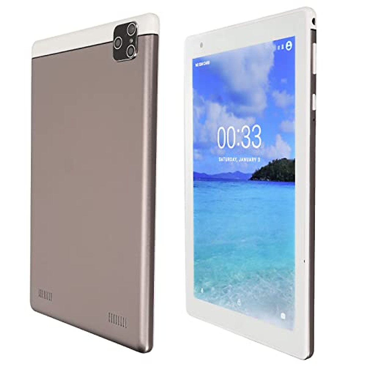 Honio Office Tablet, 8.1 Inch 5G WiFi Dual Camera Travel Pink Tablet (US Plug)