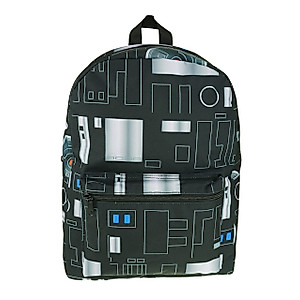 KBNL Star Wars - The Last Jedi - First Order BB-9E Backpack Deluxe All Over Print Backpack - 64959, Black