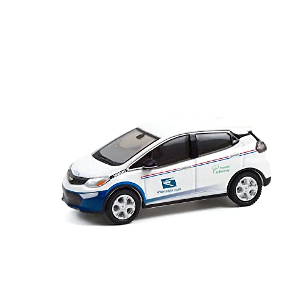 United States Postal Service 2017 Chevy Bolt, White and Blue - Greenlight 30263/48-1/64 Scale Diecast Model Toy Car